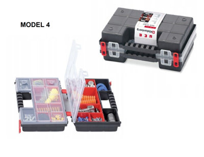 Duo Compartment Storage Tandem Organiser Case Tool Box Adjustable ...