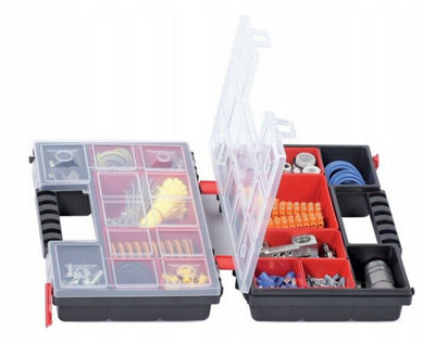 Duo Compartment Storage Tandem Organiser Case Tool Box Adjustable ...