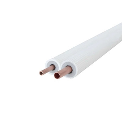 DUO-SPLIT 1/4" & 3/8" PRE INSULATED COPPER PIPE 20M COIL 21 SWG