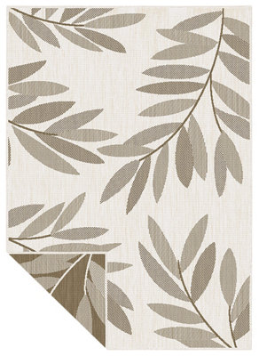 Duo Weave Collection Outdoor Rugs in Trailing Leaves Design
