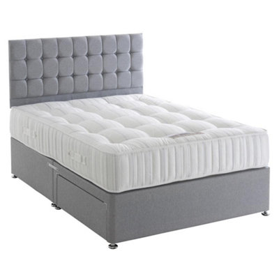 Dura Beds Balmoral Damask 1000 Pocket Sprung Divan Bed Set 6FT Super ...