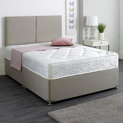 Dura Beds York Damask Sprung Divan Bed Set 5FT King 2 Drawers Side ...