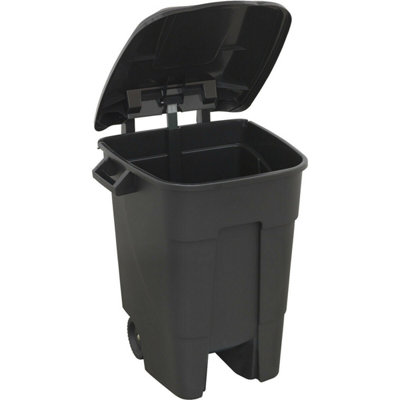 Durable 100 Litre Wheelie Bin with Solid Rear Axle and 200mm Wheels - Ideal for General Waste