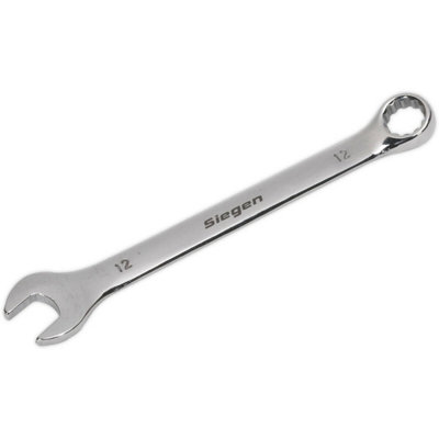 Durable 12mm Polished Chrome Vanadium Combination Spanner for Professionals