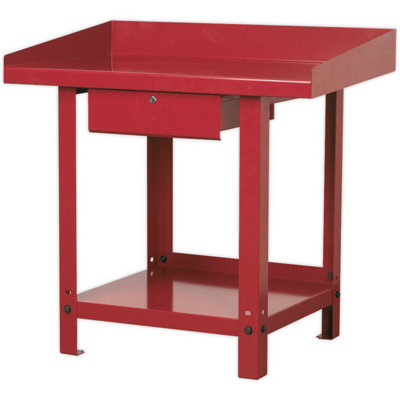 Durable 1m x 0.65m Steel Workbench with Lockable Drawer and Bottom ...