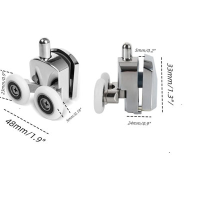 Durable 23mm Shower Door Rollers & Wheels Set - Smooth Sliding for ...