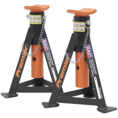 Durable 3 Tonne Heavy Duty Axle Stands with Adjustable Height from ...
