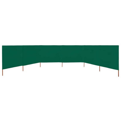 Durable 6-panel Wind Screen Fabric 800x120 cm Green