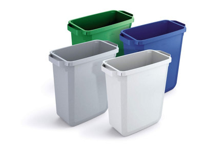 DURABLE 60L WASTE BIN BLUE - RECTANGULAR RECYCLING BIN - FOOD BIN - DURABIN