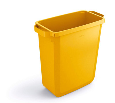 Durable 60L Waste Bin Yellow - Rectangular Recycling Bin - Food Bin ...