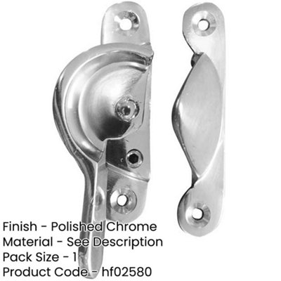 Durable 65mm Polished Chrome Narrow Locking Fasteners for Secure ...