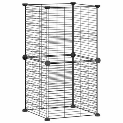 DURABLE 8-PANEL PET CAGE BLACK 35X35 CM STEEL
