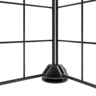 Durable 8-Panel Pet Cage Black 35x35 cm Steel