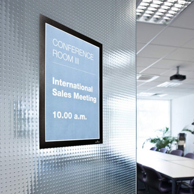 Durable Adhesive Fire Door PUSH Sign Symbol - Brushed Stainless Steel ...