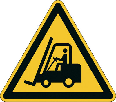 Durable Adhesive ISO "Caution Forklifts" Sign Safety Floor Sticker ...