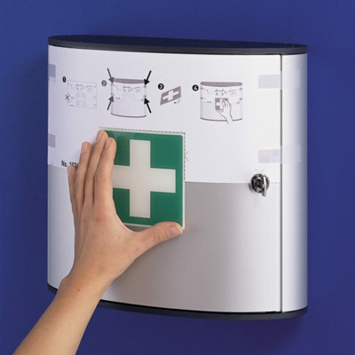 Durable Aluminium First Aid Lock Box with Wall Fixings - 2 Compartments