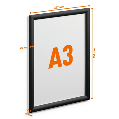 Durable Aluminium Snap Frame Retail Clip Poster Holder Notice Board ...
