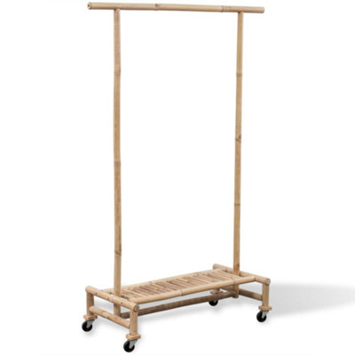 Durable and Portable Bamboo Clothes Rack