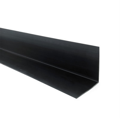 Durable Angle PCV Wall Corner Protector 25x25mm, 1m (L), Black