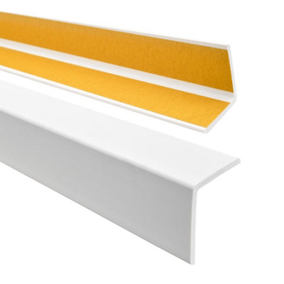 Durable Angle PCV Wall Corner Protector with an Adhesive 50x50mm, 1m (L ...