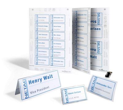 Durable BADGEMAKER Printable Name Badge Inserts - 200 Cards - 54x90mm
