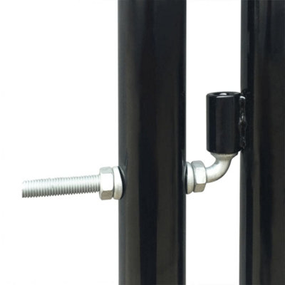 Durable Black Single Door Fence Gate 100 x 225 cm