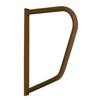 Durable Brown D-Shape Metal Handrail - Perfect for Indoor and Outdoor Use