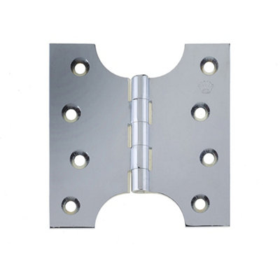 Durable Budget Parliament Hinge - 102x124x4mm Polished Chrome - Door Hinges
