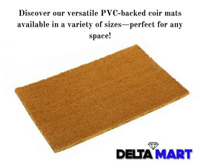 Durable Coir Mats with PVC Backing 1MX1MX15MM