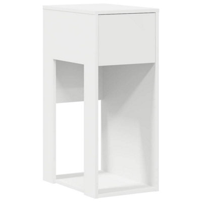 Durable Computer Tower Stand with Drawer White 30x44x74 cm