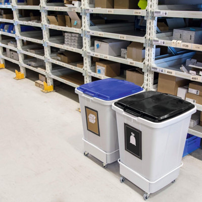 Durable DURABIN 90L Square - Food & Freezer Safe Waste Recycling Bin ...