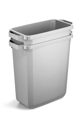 Durable DURABIN Grey Rectangular Recycling Bin + Green Hinged Bottle ...