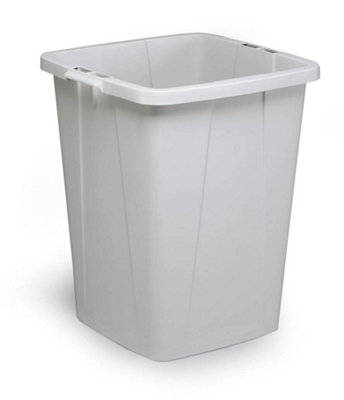 Durable DURABIN Grey Square Recycling Bin + Blue Lid - Food Safe - 90L ...