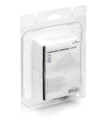 Durable DURACARD ID 300 Premium Plastic Blank Cards 0.75mm - 100 Pack ...
