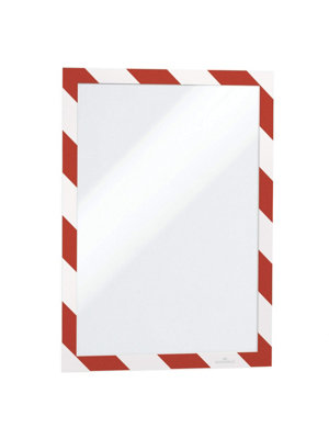 Durable DURAFRAME Adhesive Magnetic Hazard Frame - 2 Pack - A4 Red ...