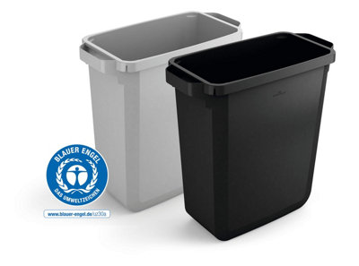 Durable ECO 60L Waste Bin Grey - Strong Rectangular Recycling Bin - DURABIN
