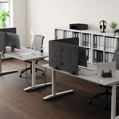 DURABLE FELT DESK DIVIDER PANEL - VISUAL ACOUSTIC PRIVACY PARTITION ...