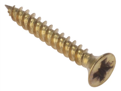 Durable Forgefix General Purpose Pozi Screws with Electro Brass Finish ...