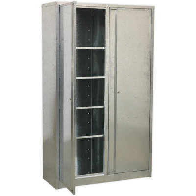 Durable Galvanized Steel Floor Cabinet with Locking Double Doors and ...