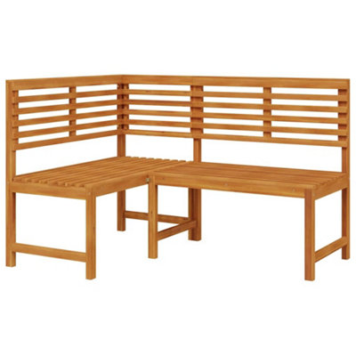 DURABLE GARDEN CORNER BENCH 140 CM SOLID ACACIA WOOD