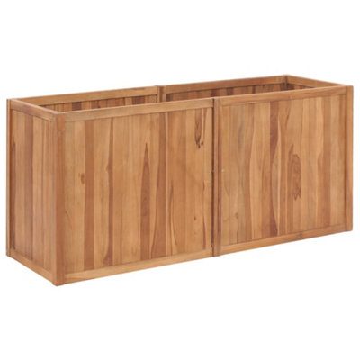 Durable Garden Raised Bed 150x50x70 cm Solid Teak Wood