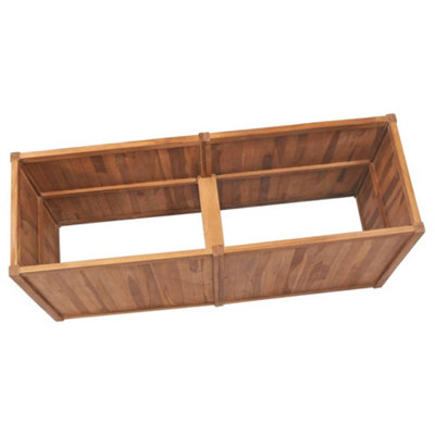 Durable Garden Raised Bed 150x50x70 cm Solid Teak Wood