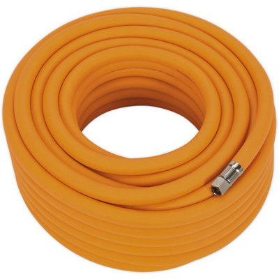 DURABLE HIGH-VISIBILITY HYBRID AIR HOSE - 20M WITH 1/4 INCH BSP UNIONS ...