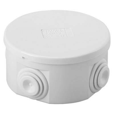 Durable IP44 Junction Box with Low Pressure Cover - 80x40mm Grey RAL 7035