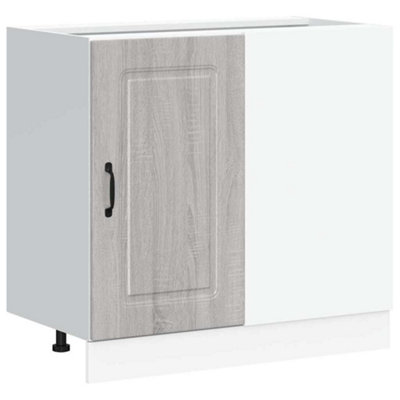 Durable Kitchen Base Cabinet Kalmar Grey Sonoma Engineered Wood
