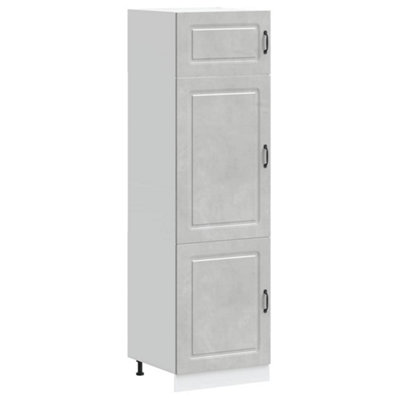 Durable Kitchen Cupboard Kalmar Concrete Grey Engineered Wood