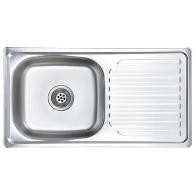 Durable Kitchen Sink with Strainer and Trap Stainless Steel
