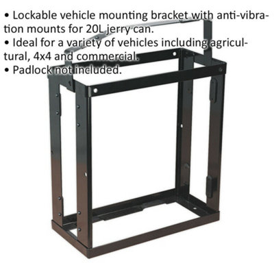Durable Lockable Mounting Bracket for 20L Jerry Cans - Compatible with ...
