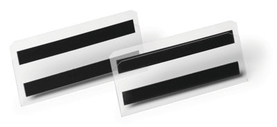 Durable Magnetic Ticket Label Holder Document Pocket - 10 Pack - 150 x 67mm