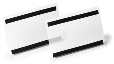 Durable Magnetic Ticket Label Holder Document Pocket - 10 Pack - A5